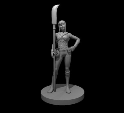Human Female Hexblade Warlock with Glaive 28mm Scale DND D&D Tabletop ...