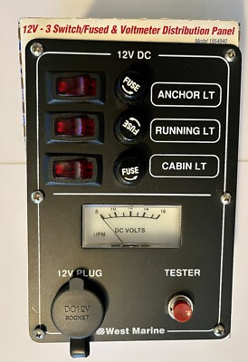 West Marine 12 Volt Boat Electric Distribution Panel Model 195490 | eBay