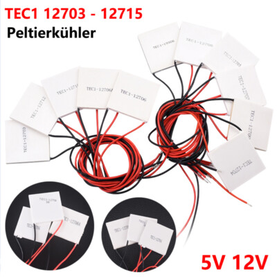 Peltier Thermoelectric TEC Module Peltierelement 5V 12V TEC1 12703 ...