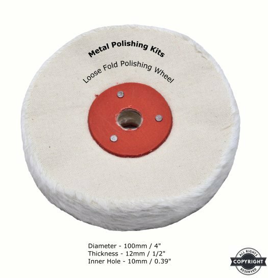 Bench Grinder Metal Polishing Kit 4" x ½" Mops + Drill Use Kit 3" x ½ ...