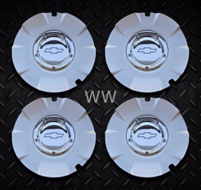 Chevy Silverado 1500 wheel center caps hubcaps 5243A SET OF 4 SILVER ...