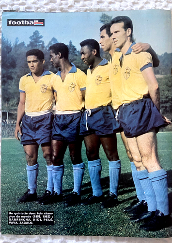 Football poster Garrincha Didi Pelé Vava Zagalo Brazil winners world ...