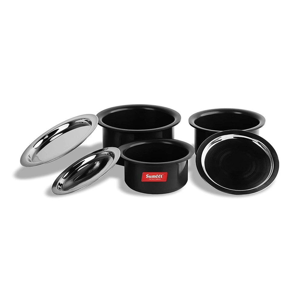 Aluminium Cookware Tope Pot Set With Lid- Pack of 3 Pieces | eBay