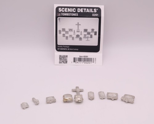 HO Scale Woodland Scenics Tombstone Grave Stone Partial Kit D201 - 9 ...