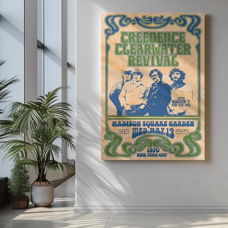 Creedence Clearwater Revival 1970 New York Concert Poster Unframed ...