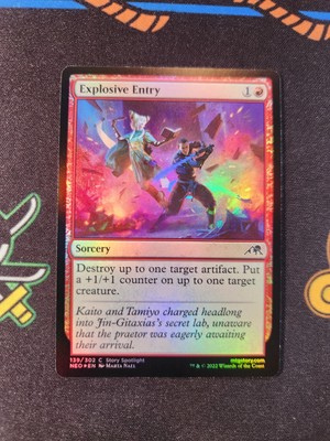 EXACT CARD PICTURED Explosive Entry NEO 0139 MTG Kamigawa Neon Dynasty ...