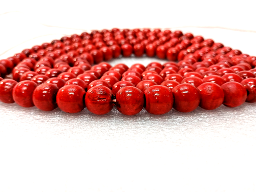 Vintage Cranberry Red Wood Beads Country Christmas Tree Farmhouse ...