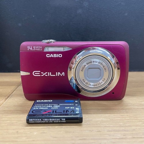 CASIO EXILIM ZOOM EX-Z550 Pink Digital Camera 14.1MP 4x Optical Zoom ...