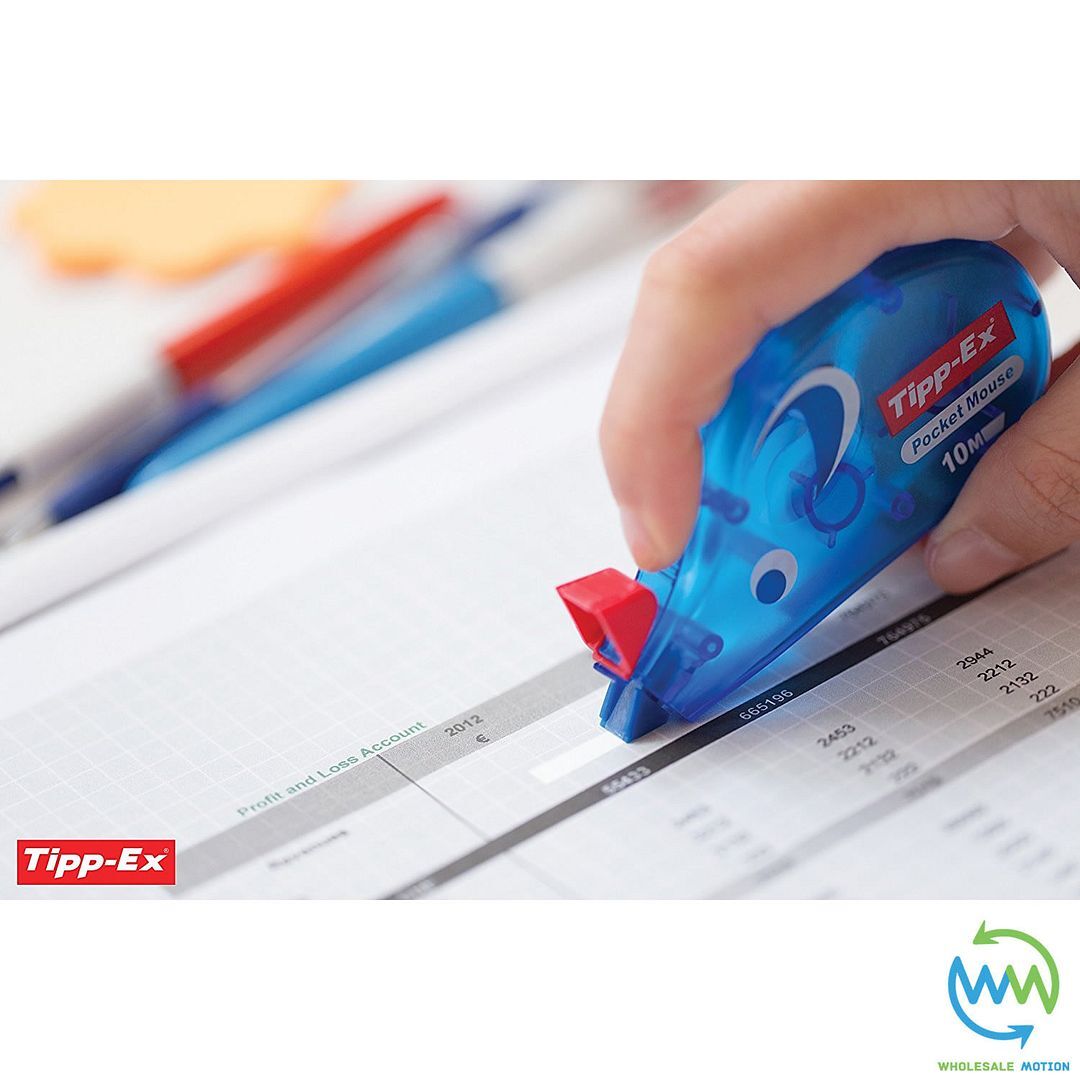TIPP-EX Pocket Mouse CORRECTION Tape WHITE Roller Fluid 10m MICE Blue ...