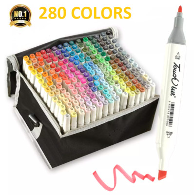 280 Colors Dual Tip Non-Toxic Alcohol Based Permanent Markers (Remnant ...