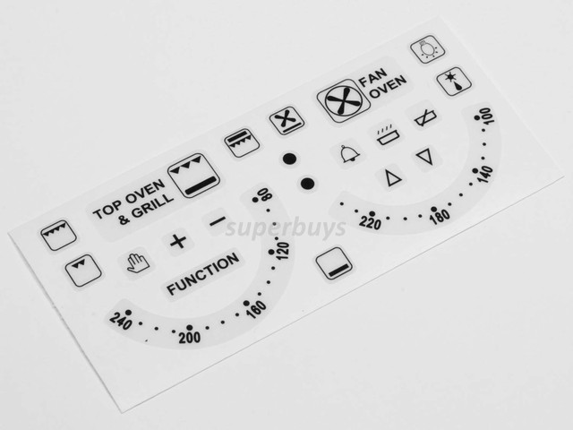 80-240 100-220 Stove Top Fan Oven Grill Dial Knob Temperature Decal ...