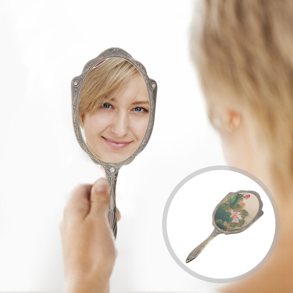 1PC Small Mirror Makeup Mirror Mirror Hand Small Hand Mirror Hand ...