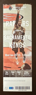 Toronto Raptors 1/28/2015 NBA ticket stub vs Sacramento Kings | eBay