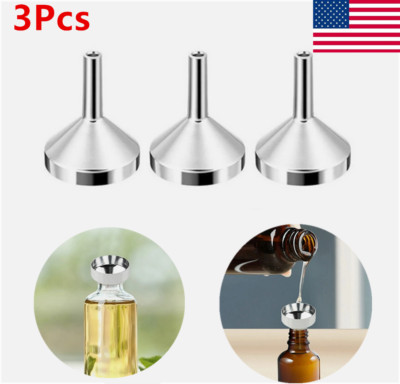 3Pcs Stainless Steel Funnel Set Small Metal Portable Funnels Metal ...