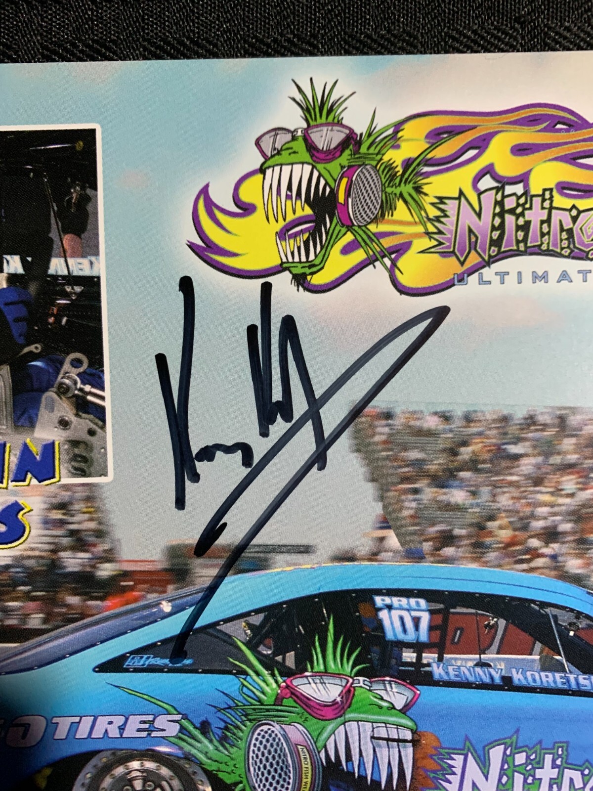 SIGNED Kenny Koretsky - Captain Chaos 10x8" Racing Promo Card VF 8.0 ...