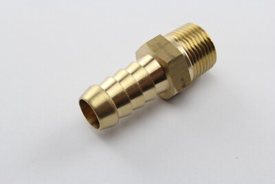 Tubefit P3-0806 Brass Male Tailpiece 1/2" Hose End x 3/8" BSP Male ...