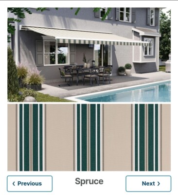 12ft Sunsetter Motorized Retractable Awning (Spruce) | eBay