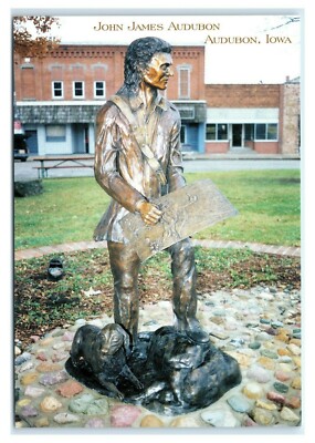 Postcard John James Audubon Statue, Audubon Iowa K23 | eBay
