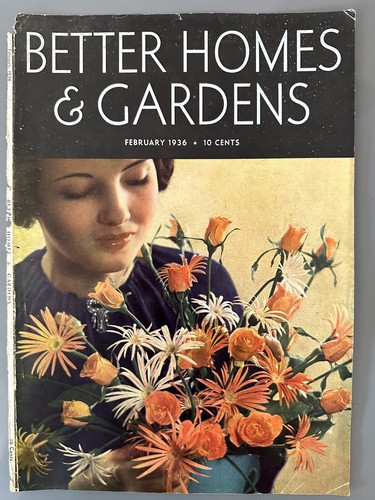 Antique Vintage February 1936 Better Homes & Gardens Magazine COVER ...