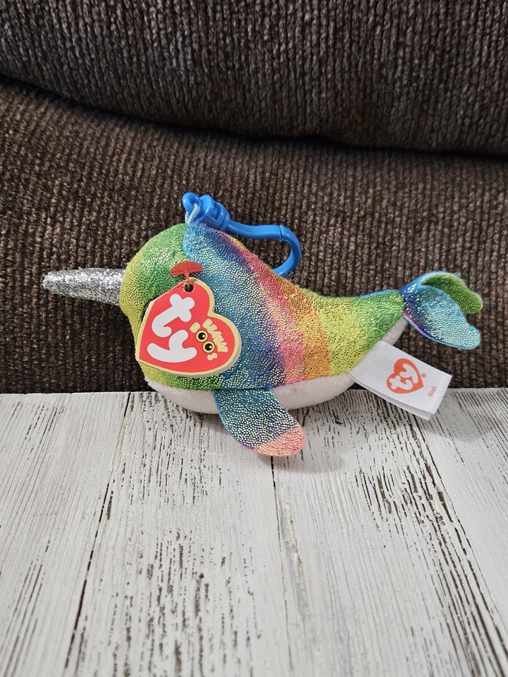 Ty Beanie Boos Nori Narwhal 6 Inch Clip On Keychain NWT | eBay
