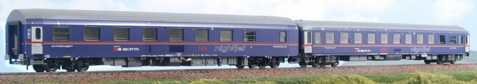 Acme 55331 Scale Ho Set Two Coaches EN295/40295 Nightjet Obb IN Age VI ...