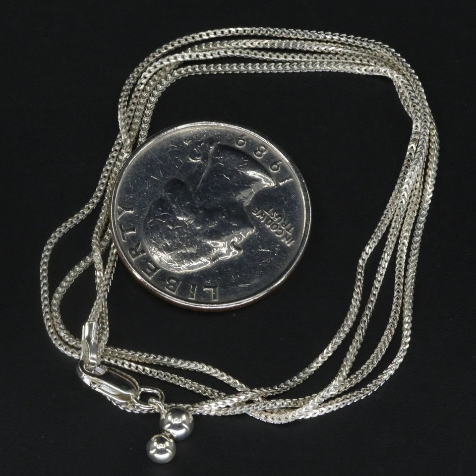 Sterling Silver - 2mm Foxtail Chain 12" Necklace - 3g | eBay
