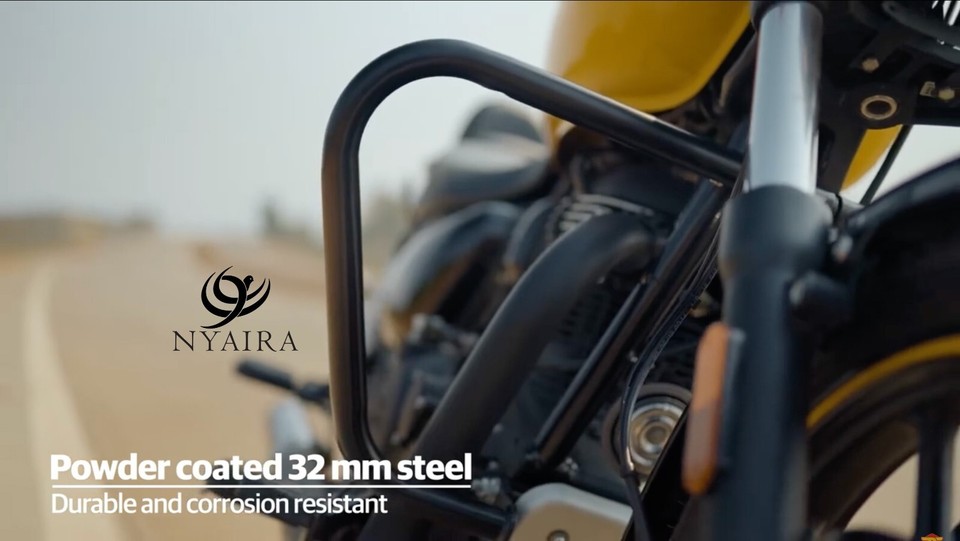 Black Trapezium Engine Guard Fit For ROYAL ENFIELD 350 Classic, Meteor ...