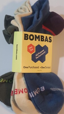 BOMBAS 3 PACK HEX TEC ALL PURPOSE PERFORMANCE LAKE HUSK ANKLE SOCKS ...