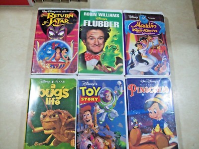 Lot of 6 Walt Disney Home Video VHS Movies in Clamshell | eBay