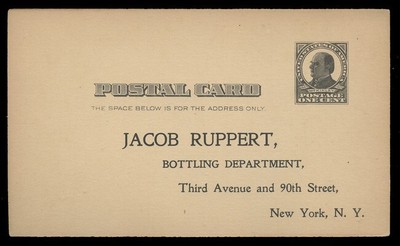 ADVERTISING/POSTAL HISTORY - JACOB RUPPERT BREWING (also BASEBALL ...