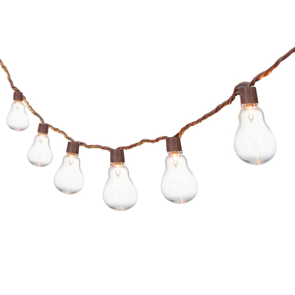 Garden Collection Edison 15 Bulb Light Set, 9.8 ft Choose Black OR ...