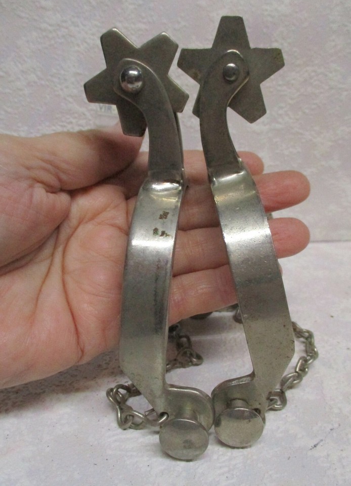 QUALITY Vintage Real Kids Using Cowboy Spurs with Heel Chains Made in ...