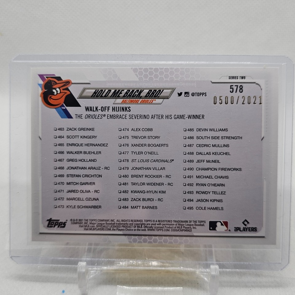 2021 Topps Baseball Hold Me Back, Bro! Gold Parallel /2021 | eBay