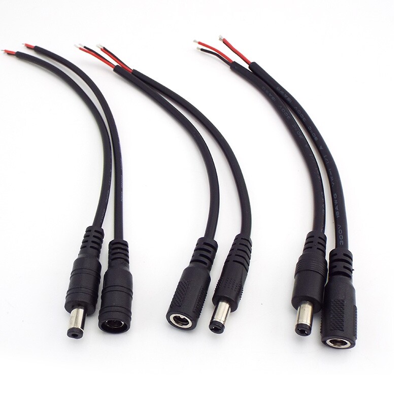 3A 5A 10A DC Male Power Supply Female extend Connector Cable 5.5x2.1mm ...