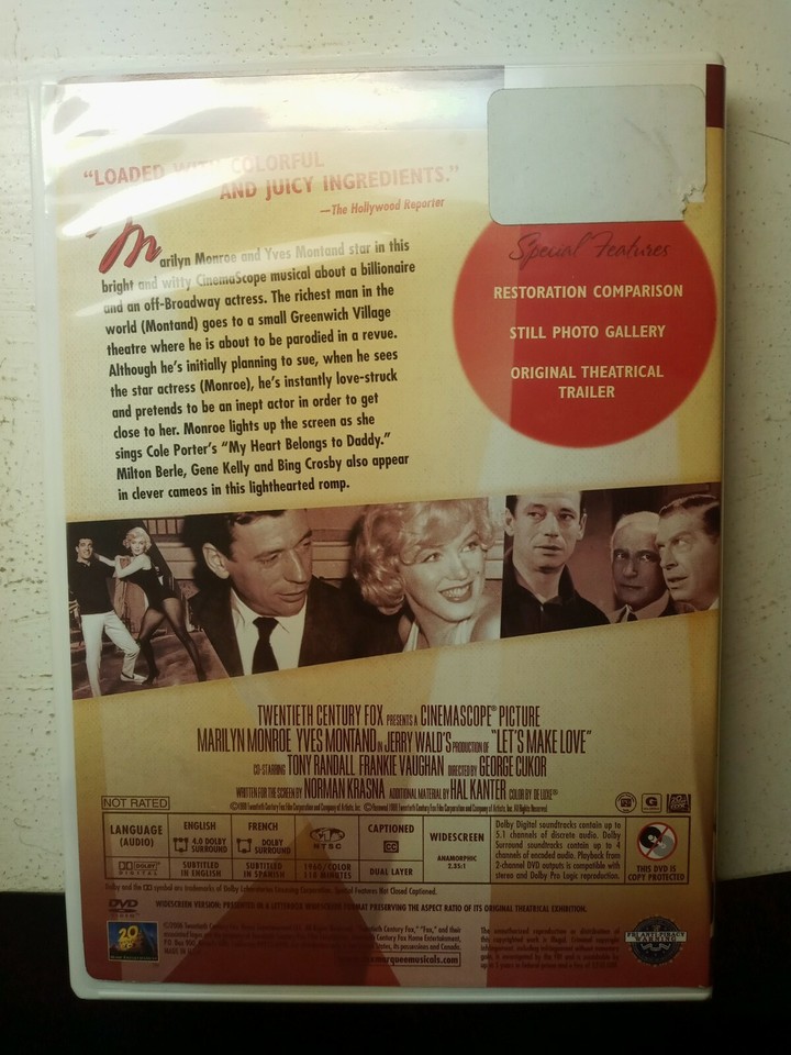 Let's Make Love DVD George Cukor(DIR) 1960 Pre - Owned | eBay