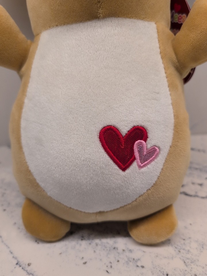 10” Sam Dog 2024 Valentines Brown Hug Mees Squishmallow Plush Toy NWT ...