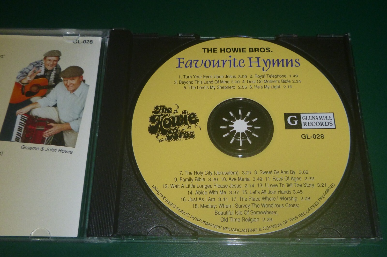 The Howie Brothers Bros - Favourite Hymns CD Glenample Records as for ...