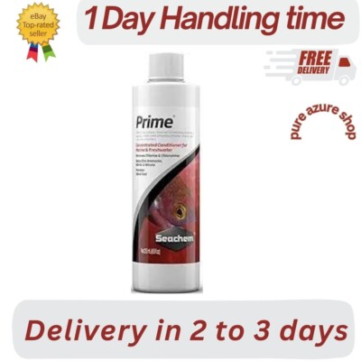 SEACHEM PRIME DECHLORINATOR AMMONIA NITRATE REMOVER AQUARIUM WATER FISH ...