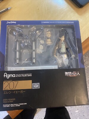 Figma Attack on Titan Aot Eren Armin Mikasa Levi + Cleaning Levi | eBay