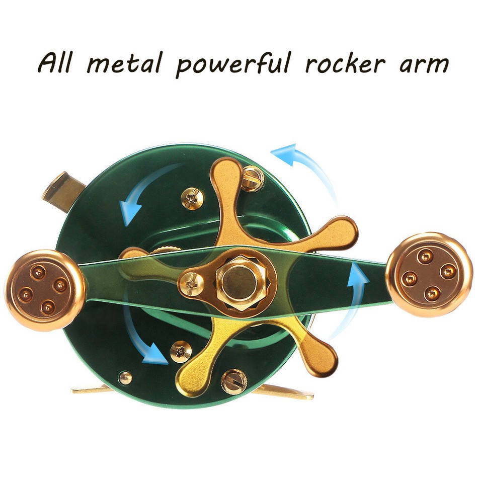 TRAINFIS Conventional Reel Round Reel Jigging Baitcasting Reel Left ...