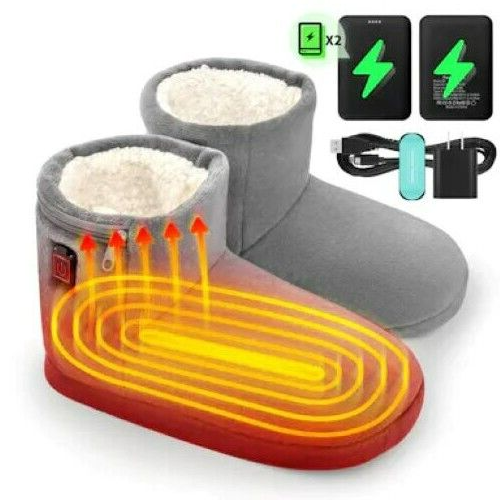 **READ** Electric Foot Warmer Heated Booties with Rechargeable Power ...