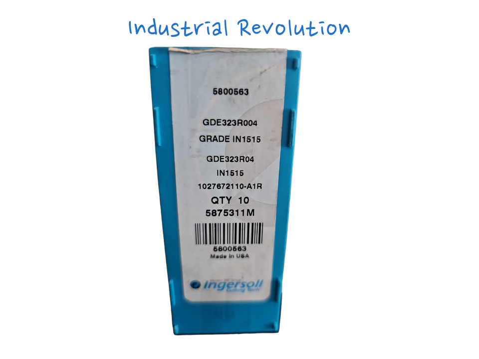 Ingersoll GDE323R004 GRADE IN1515 CARBIDE MILLING INSERTS QTY 4 NEW ...