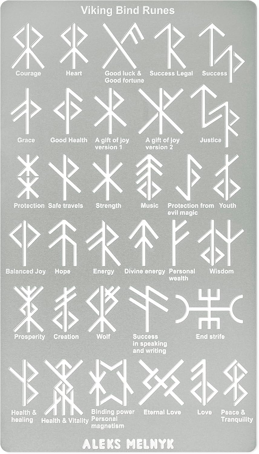 No.412 Metal Stencil, Viking Bind Runes Generator, Bindrune, Ancient ...