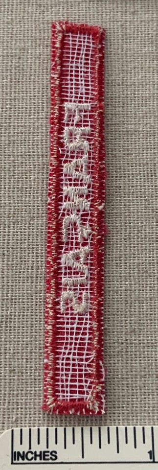 VTG Boy Scout FRANCAIS Red & White Strip PATCH French Interpreter BSA ...