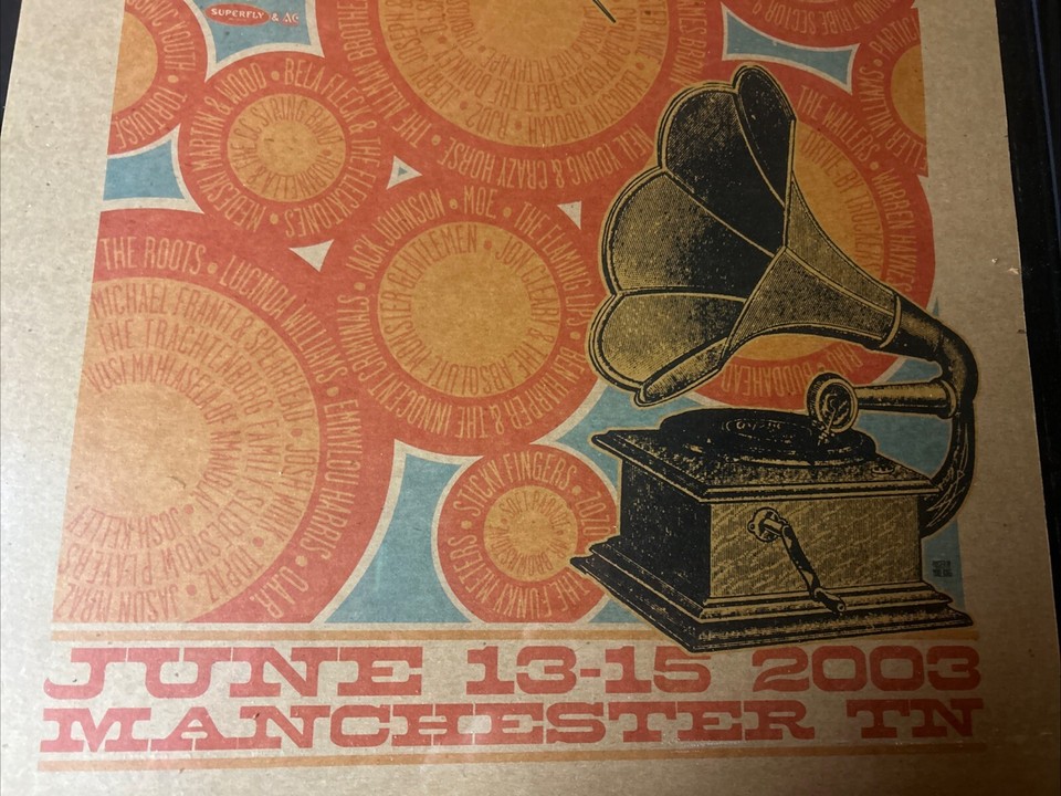 Bonnaroo 2003 Music Festival Poster 17x28 MINT!! Must See!! | eBay UK