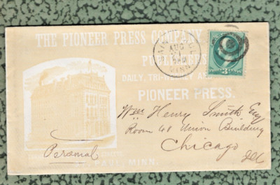 1930's ST PAUL PIONEER PRESS CACHETED ADVERTISING ENVELOPE POSTAL COVER ...