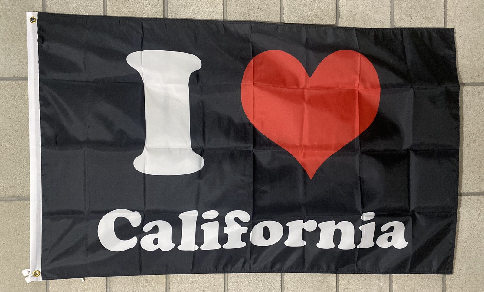 I Love California Heart Flag FREE SHIP Conquer State Beer Man Cave Sign ...