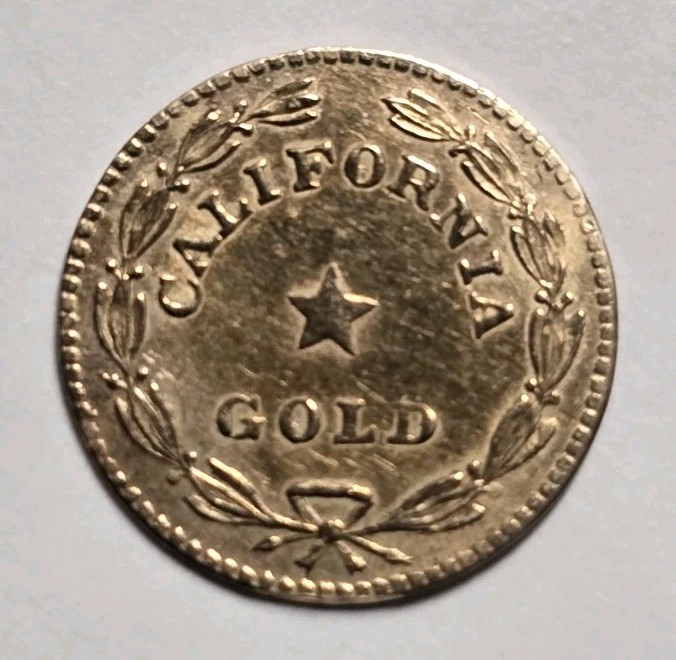 1855 Round Indian California Gold Token 0.5 Grams | eBay