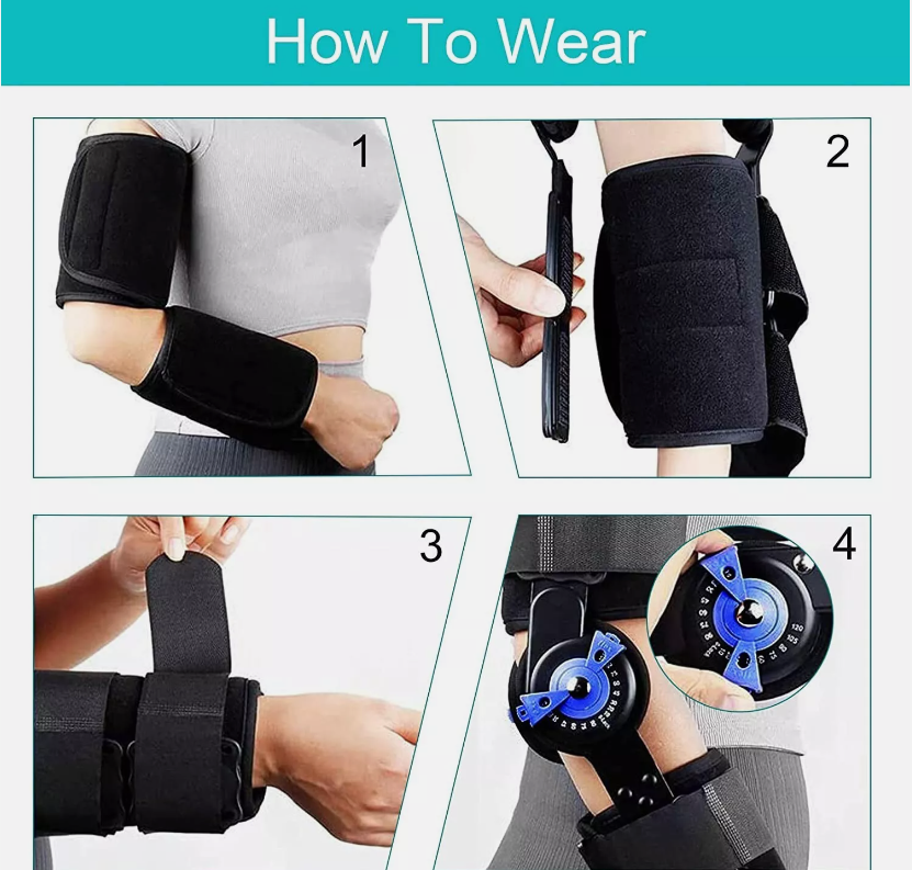 ROM hinged Elbow Brace Arm Support Splint Immobilizer, Right or Left | eBay