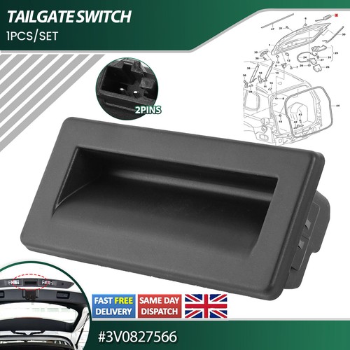 For VW Audi Skoda Seat 3V0827566 Tailgate Rear Lock Handle Switch Boot ...